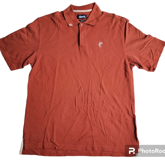Ashworth | Shirts | Ashworth Eztech Mens Cotton Orange Golf Polo Size ...